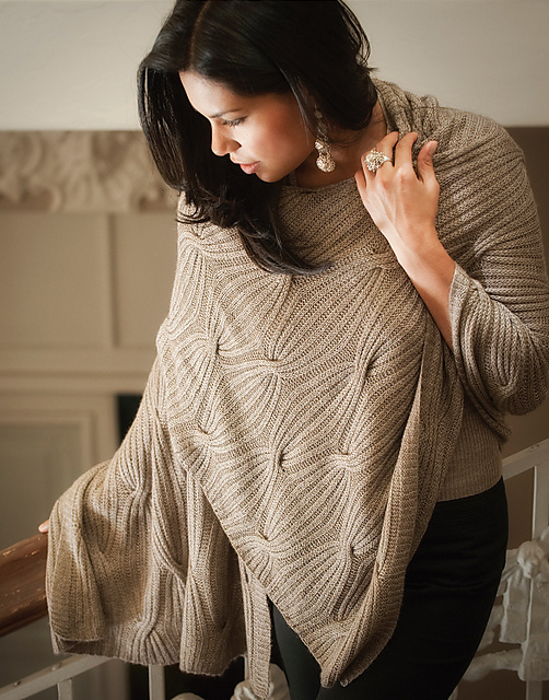 Ravelry: Jamie Cross Cable Shawl pattern by Jacques Cartier Clothier