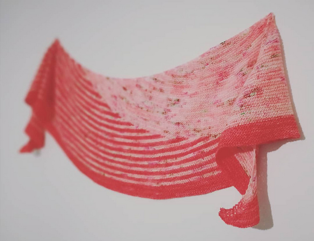 Ravelry: Strawberry Stripe Shawl pattern by Karoliina H. Design