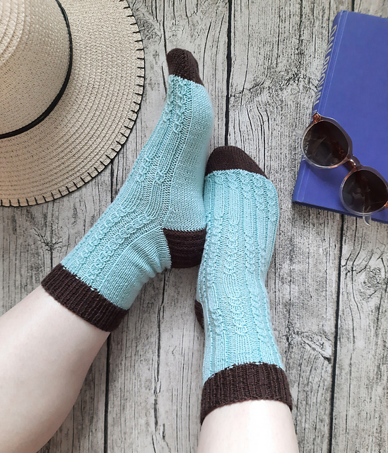 Ravelry: Mint Chocolate socks pattern by Karoliina H. Design