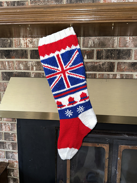 Ravelry: Union Jack Stocking pattern by Kathleen Horning