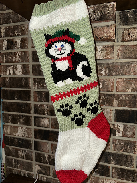 Ravelry: Black Cat Stocking pattern by Kathleen Horning