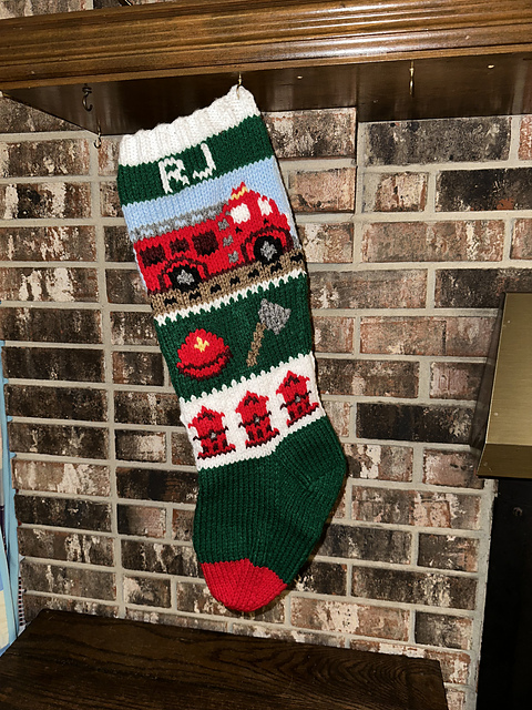 Ravelry: Fire Truck Stocking pattern by Kathleen Horning