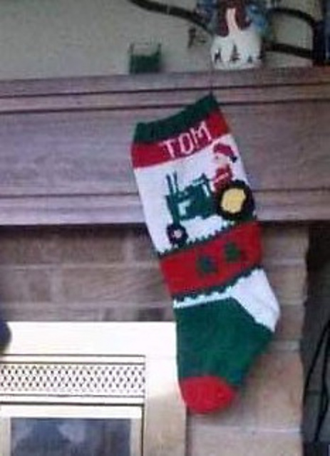 Ravelry: Tractor Christmas Stocking pattern by Kathleen Horning