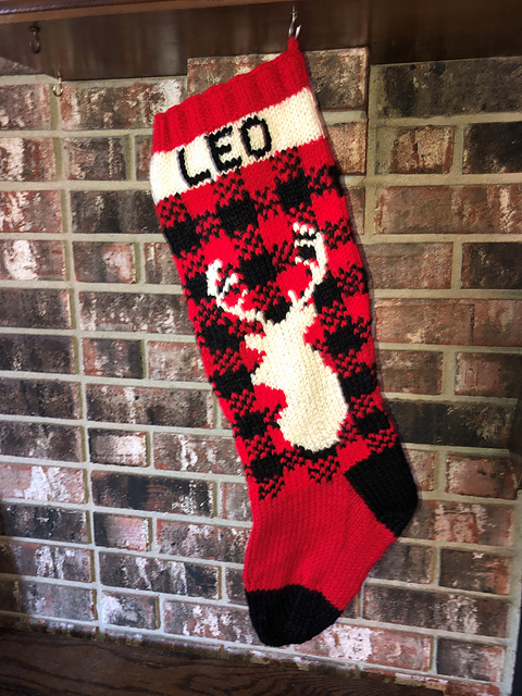 Ravelry: Plaid Deer Hunter Stocking pattern by Kathleen Horning
