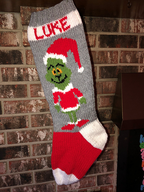 Ravelry: Grinch inspired stocking pattern by Kathleen Horning