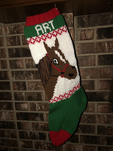 Ravelry: Horse Christmas Stocking pattern by Kathleen Horning