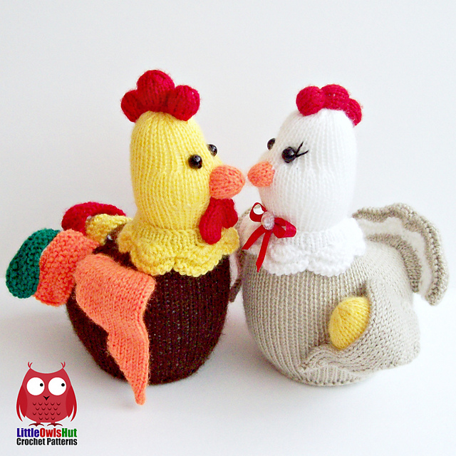 Ravelry: K012 Chicken Hen and Rooster decor pattern by Svetlana Zabelina