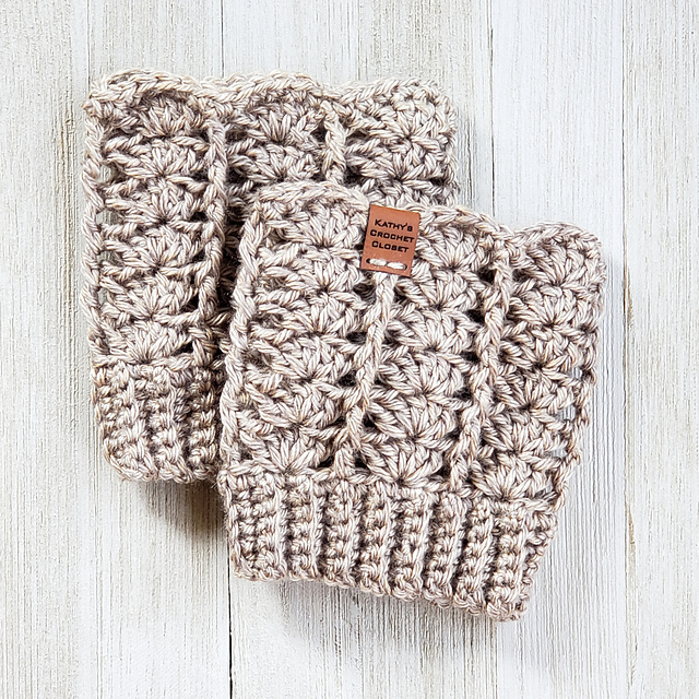 Ravelry: Lacy Boot Cuffs pattern by Kathy Olivarez