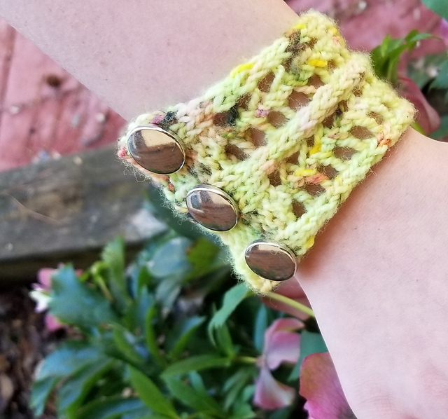 Ravelry: Charmed: A Knitted Bracelet pattern by Katiebelle Adams