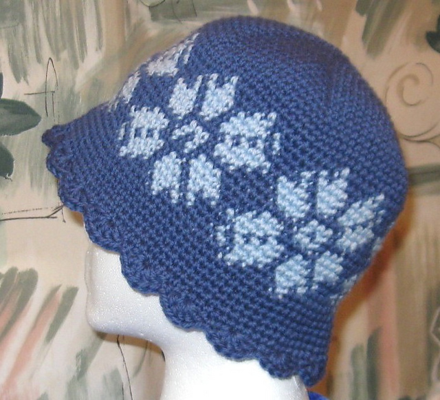 Ravelry: Tapestry Crochet Snowflake Hat pattern by Kat Mcab