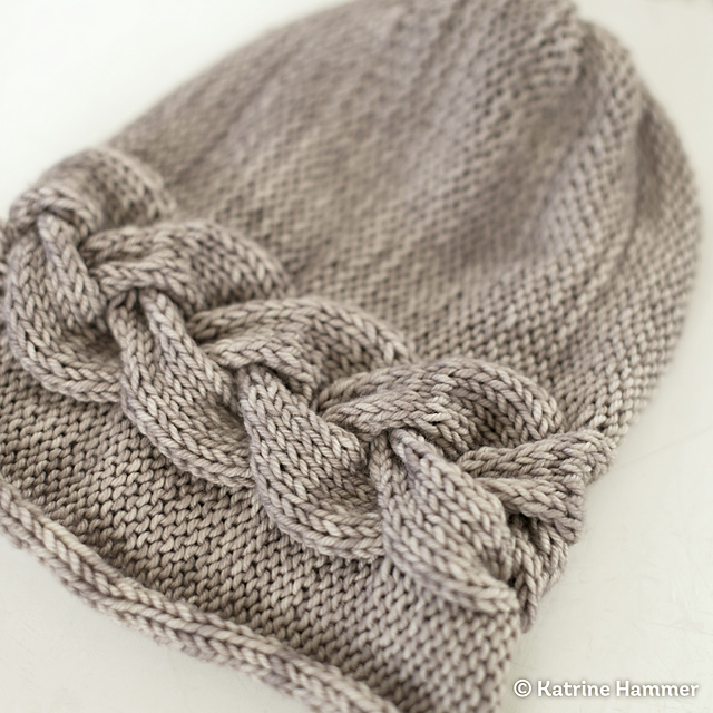 Ravelry: Sideways Braid Beanie pattern by Katrinine