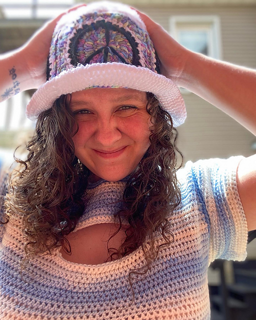 Ravelry: Peace and Crochet Bucket Hat pattern by Katt Hackling