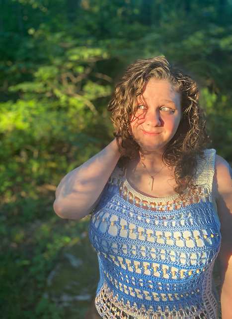 Ravelry: Crossed Out Tank pattern by Katt Hackling