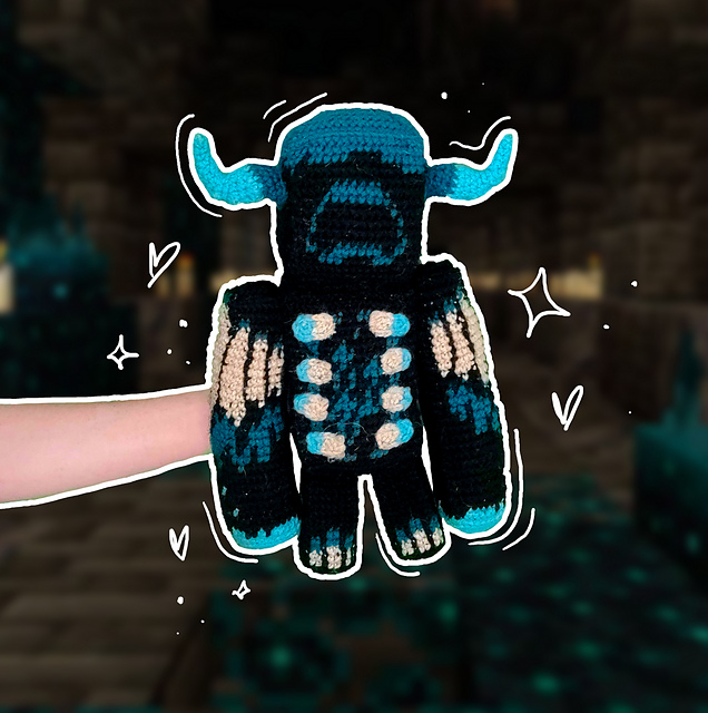 Ravelry: Minecraft Warden (REMOVED FOR COPYRIGHT) pattern by Katya McGuane