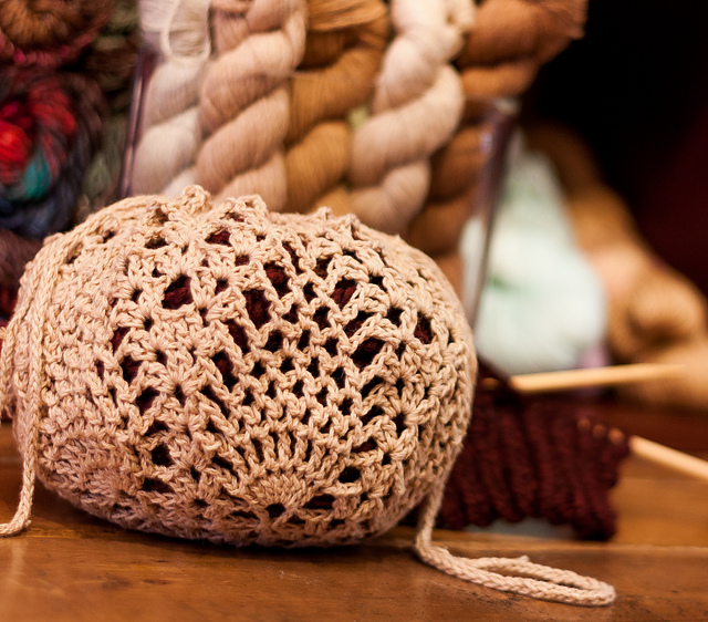 Ravelry: Charlotte Lace Drawstring Bag pattern by Kailie Katz