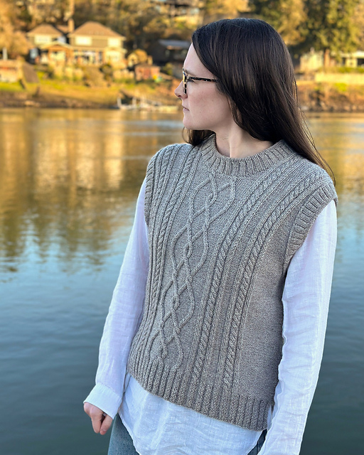 Ravelry: Tryon Creek Vest pattern by Kay Hopkins