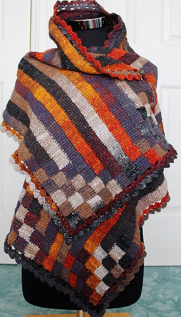 Ravelry: Stripy Entrelac Wrap pattern by Kaye Adolphson