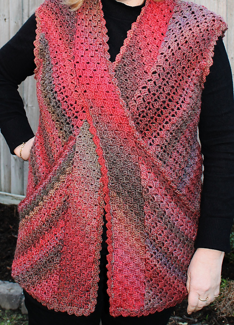 Ravelry: Crossover vest pattern by Kaye Adolphson