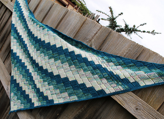 Ravelry: New Horizons Entrelac Shawl pattern by Kaye Adolphson