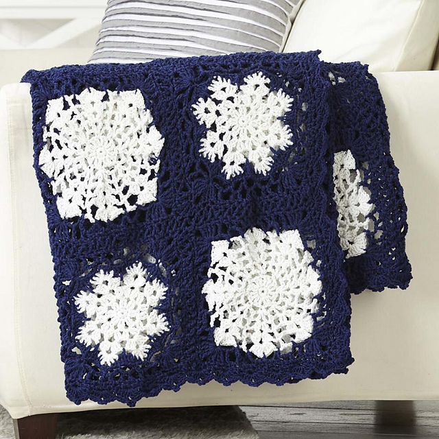Ravelry: Twilight Snowflake Afghan pattern by Herrschners