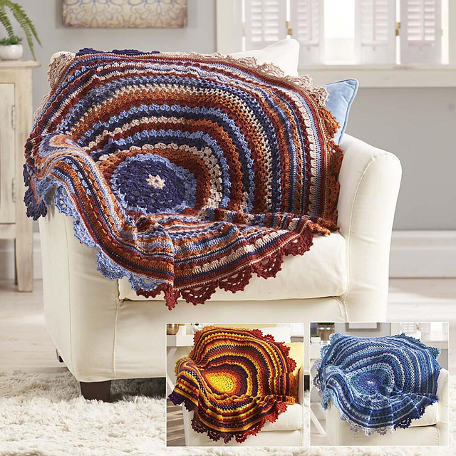 Ravelry: Magnificent Mandala Throw pattern by Herrschners