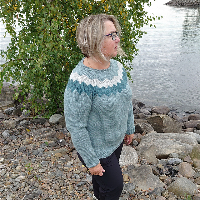 Ravelry: Making Waves Sweater pattern by Lisa Borum