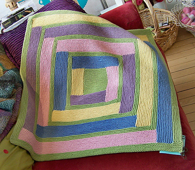 Ravelry: Borders Log Cabin Blanket pattern by KellyK Knits