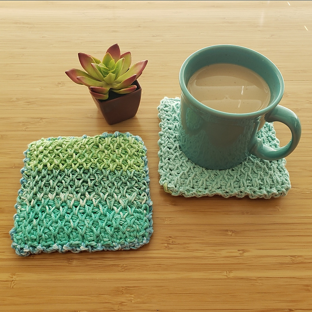 Ravelry: Tunisian Smocked Coasters pattern by Maria Keffler