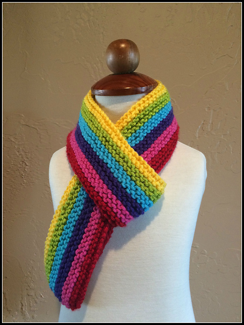 Ravelry: Millie's Rainbow Scarf pattern by Kendra Turner