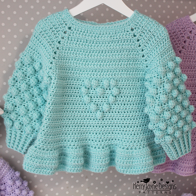 Ravelry: Bobble Love Jumper pattern by Kerry Jayne Designs