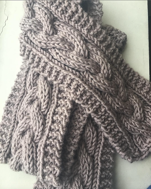 Ravelry: Easy Cable Scarf pattern by Heba Ali