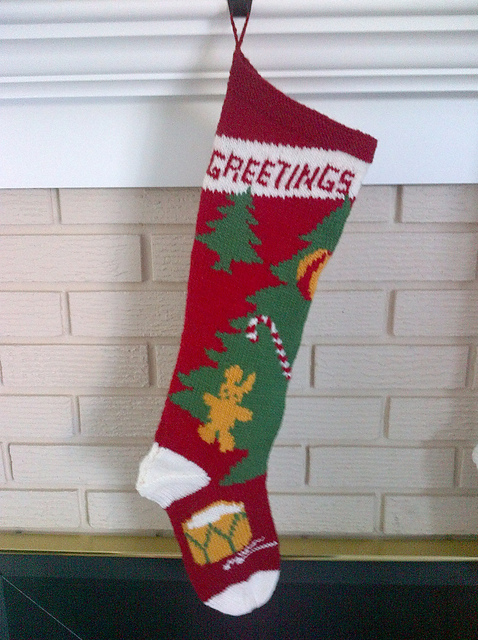 Ravelry: No. 105 Tree Christmas Stocking pattern by Della Fitch