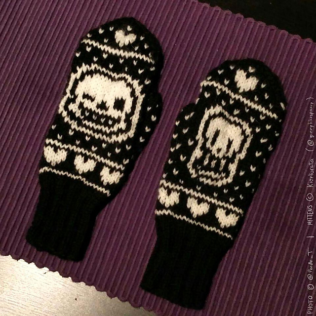 Ravelry: Undertale Mittens pattern by Em (Kiertorata)