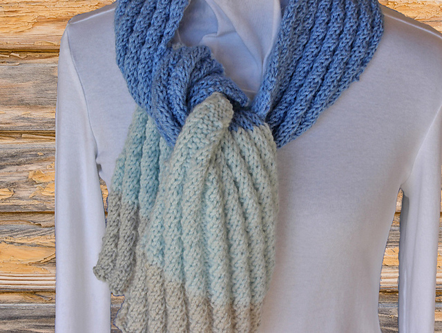 Ravelry: Diagonal Rib Knit Scarf pattern by Kimberlees Korner