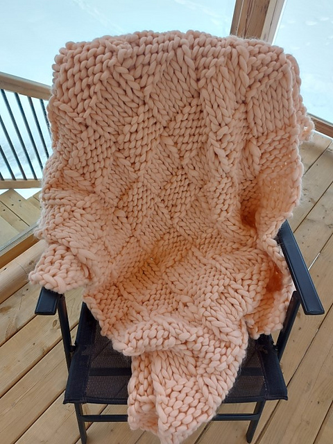 Ravelry: Knitted Throw Pattern (Easy) pattern by Colleen Cox