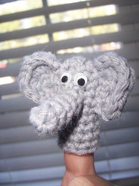 Ravelry: Elephant Finger Puppet pattern by SAG55