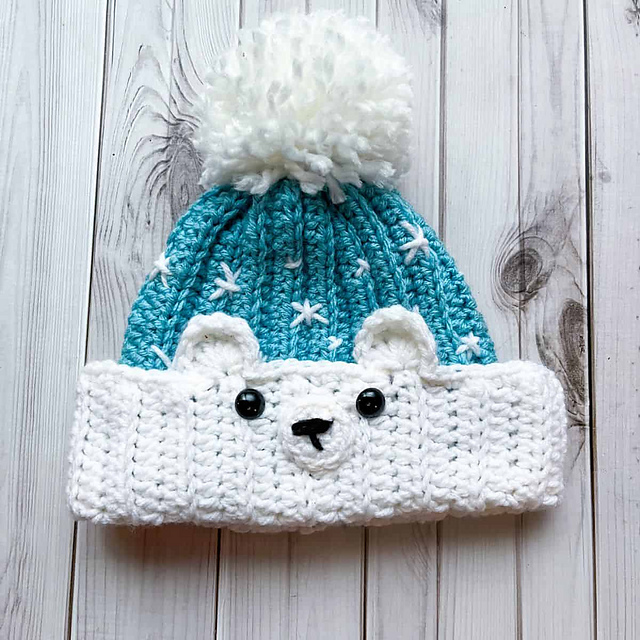 Ravelry: Polar Bear Hat pattern by Kimberly Arenas/The Caffeinated Snail