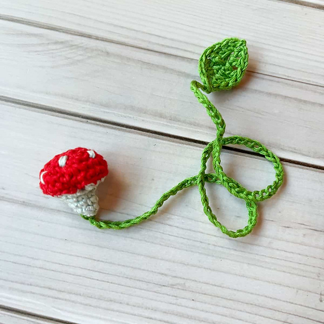 Ravelry: Mushroom Bookmark pattern by Kimberly Arenas/The Caffeinated Snail