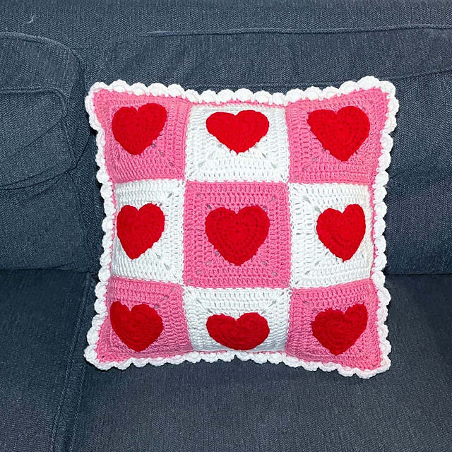 Ravelry: Heart Pillow pattern by Kimberly Arenas/The Caffeinated Snail