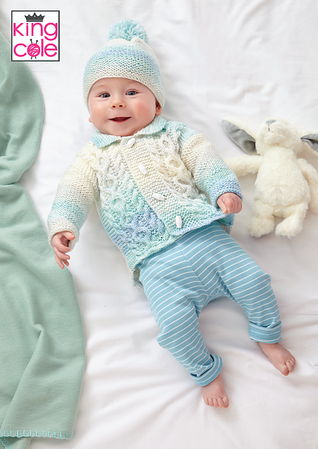 Ravelry: 6033 Jacket, Sweater, Cardigan and Hat pattern by King Cole Ltd