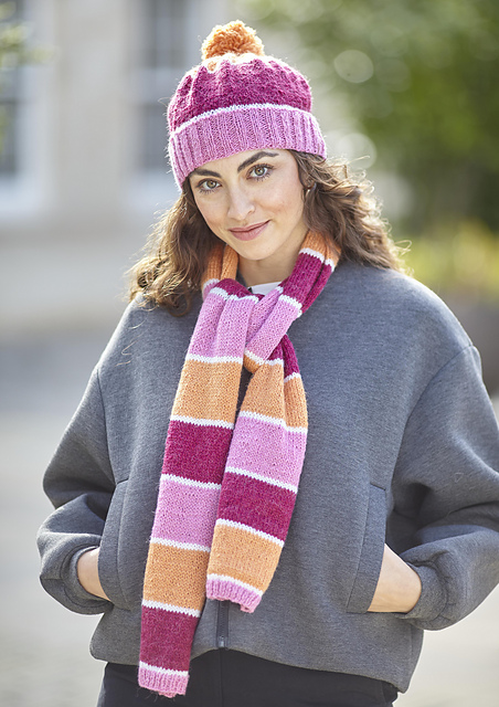 Ravelry: 6458 Scarf, Hat, Cowl and Gloves pattern by King Cole Ltd