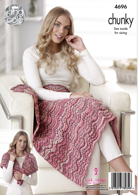 Ravelry: 4696 Square Shawl/Blanket, Shawl, Wrap and Hat pattern by King ...
