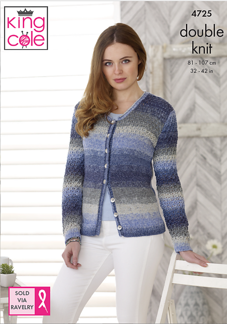 Ravelry: 4725 Sweater & Cardigan pattern by King Cole Ltd