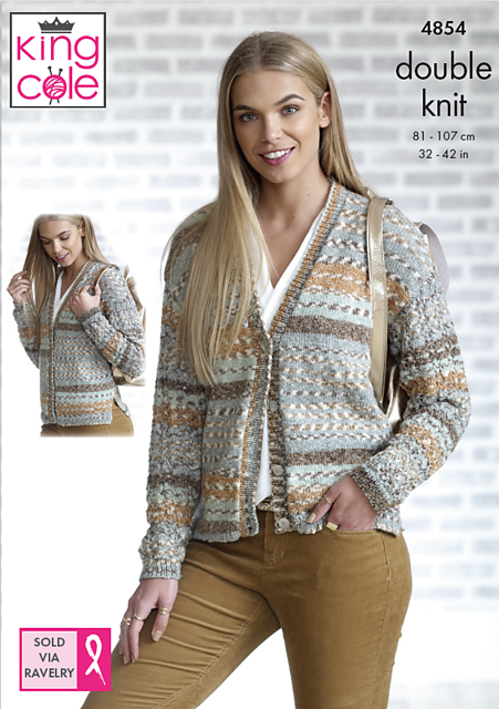 Ravelry: 4854 Ladies Cardigans pattern by King Cole Ltd