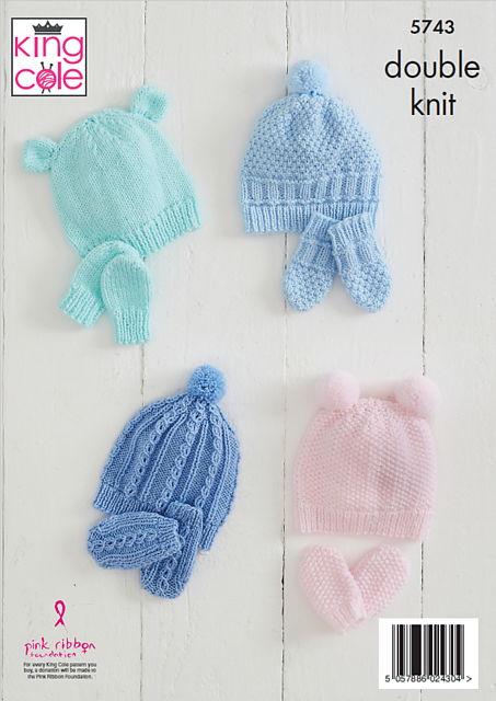 Ravelry: 5743 Hats & Mitts pattern by King Cole Ltd