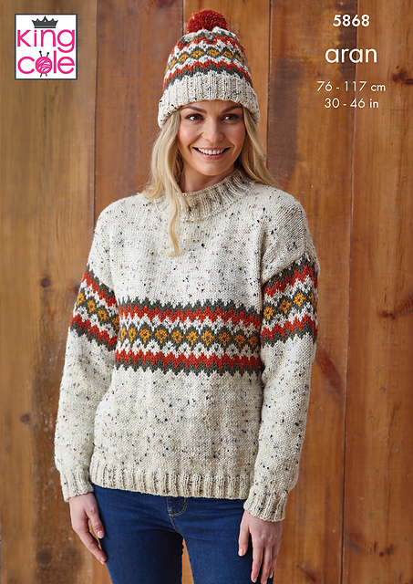 Ravelry: 5868 Sweater and Hats pattern by King Cole Ltd