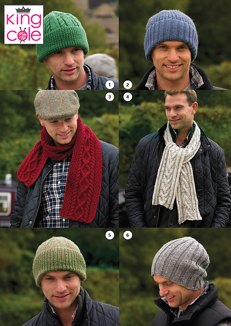 Ravelry: 3461 Hats and Scarves pattern by King Cole Ltd