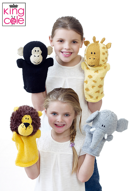 Ravelry: 9027 Animal Hand Puppets pattern by King Cole Ltd
