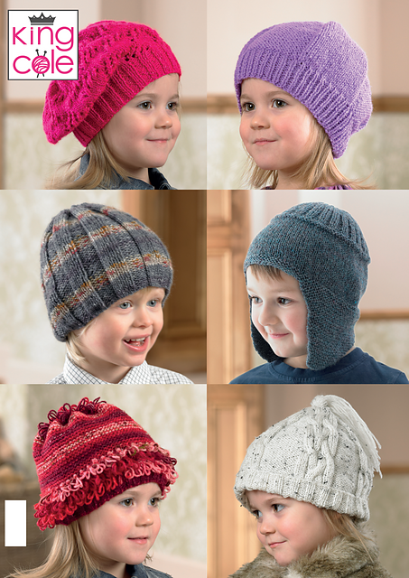 Ravelry: 3699 Hats pattern by King Cole Ltd