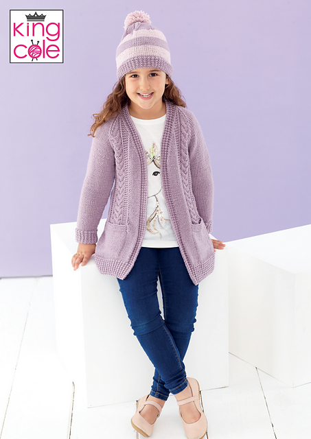 Ravelry: 5586 Cardigans and hat pattern by King Cole Ltd